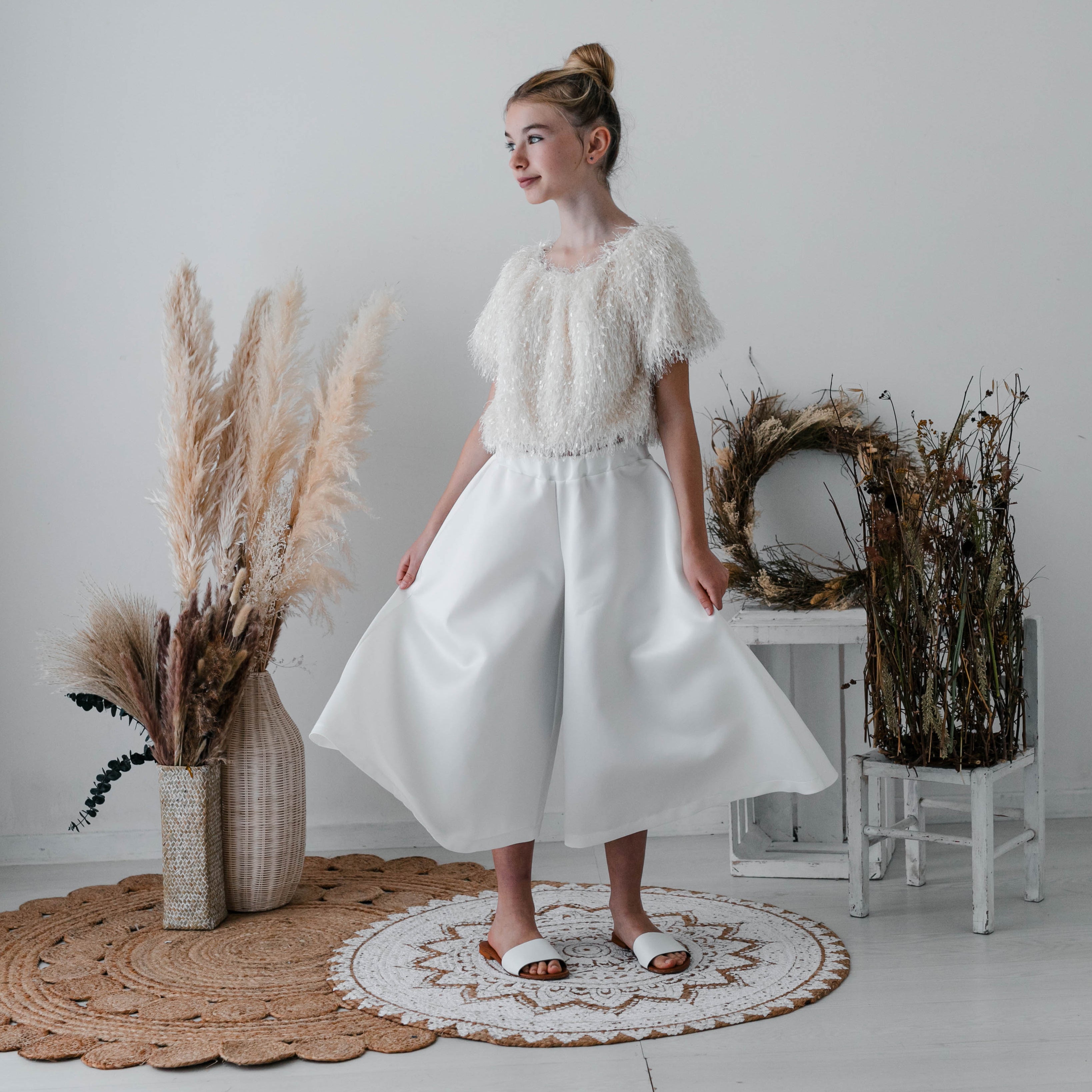 CROP-TOP TESSUTO FRONZOLO – Magil